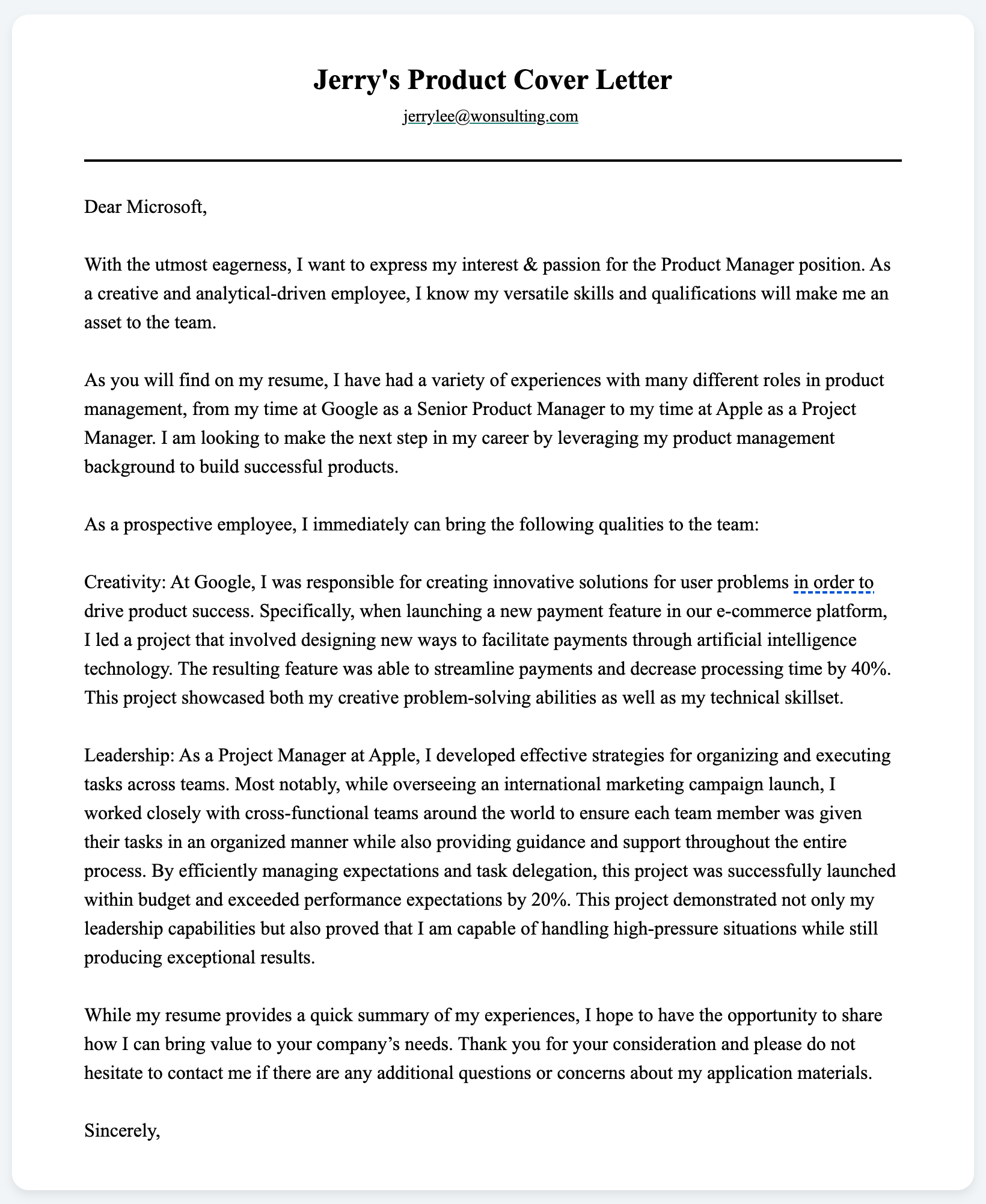 Wonsulting Crafting The Perfect Cover Letter How CoverLetterAI Can Help